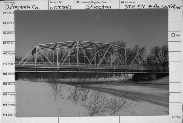 STATE HIGHWAY 54 AND THE WOLF RIVER | Property Record | Wisconsin ...