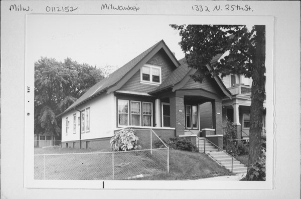 1332 N 25TH ST | Property Record | Wisconsin Historical Society