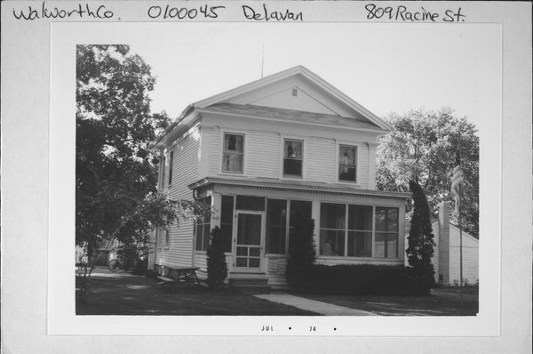 809 RACINE ST | Property Record | Wisconsin Historical Society