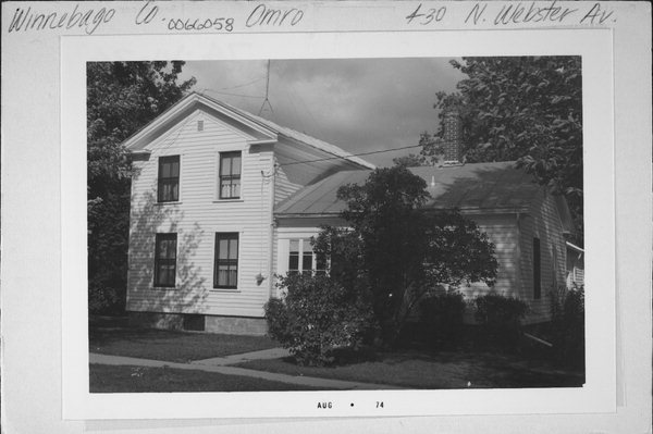 430 N WEBSTER AVE | Property Record | Wisconsin Historical Society