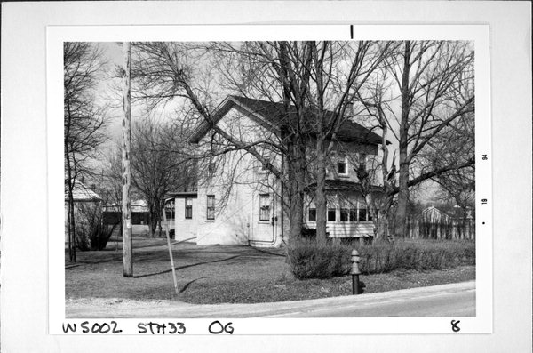 W5002 STATE HIGHWAY 33 | Property Record | Wisconsin Historical Society
