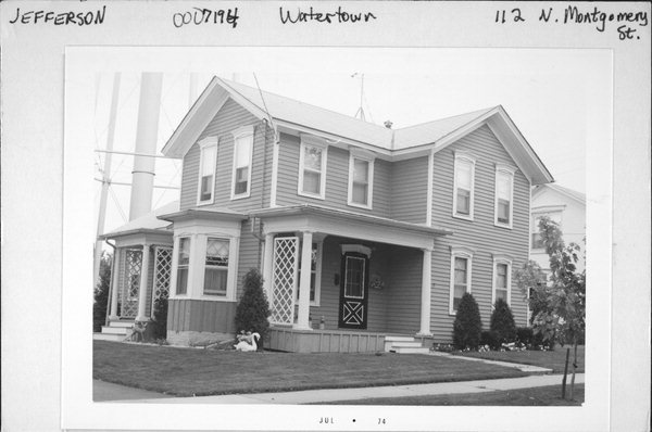 112 N MONTGOMERY ST | Property Record | Wisconsin Historical Society