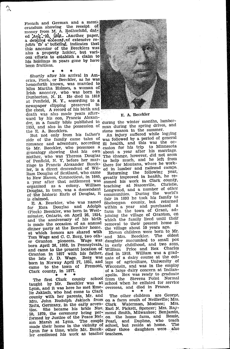 Retired schoolmaster of Granton entered profession 62 years ago ...