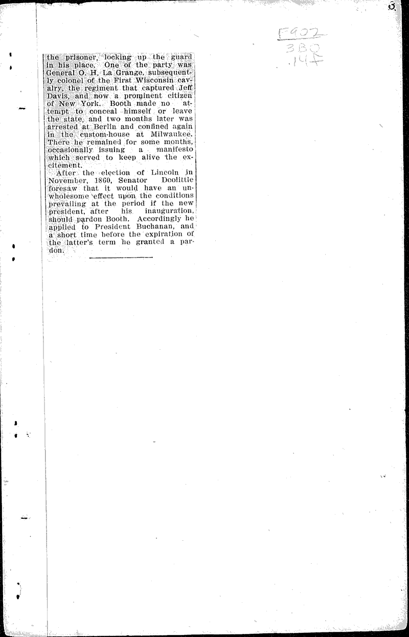 Sherman Booth's trial recalled | Newspaper Article/Clipping | Wisconsin ...