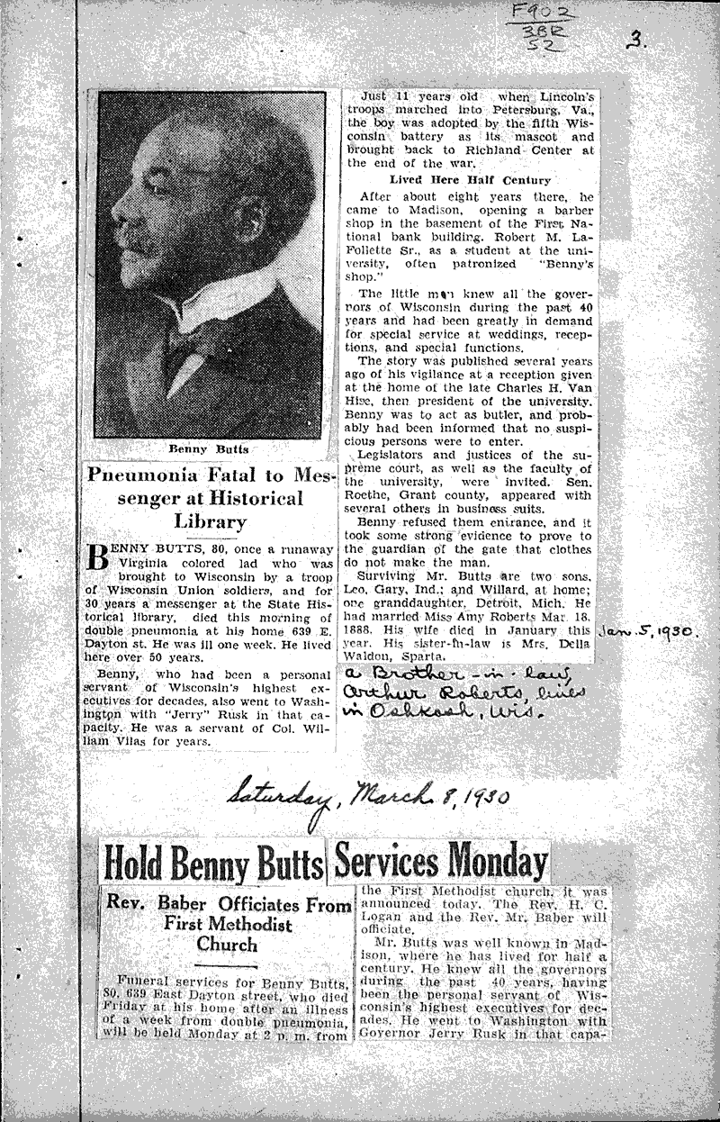 Near Death | Newspaper Article/Clipping | Wisconsin Historical Society