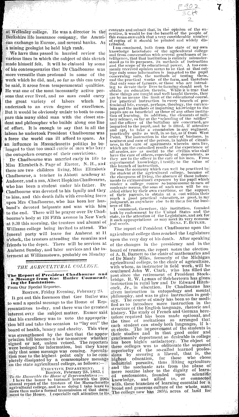 Death of Paul A. Chadbourne | Newspaper Article/Clipping | Wisconsin ...