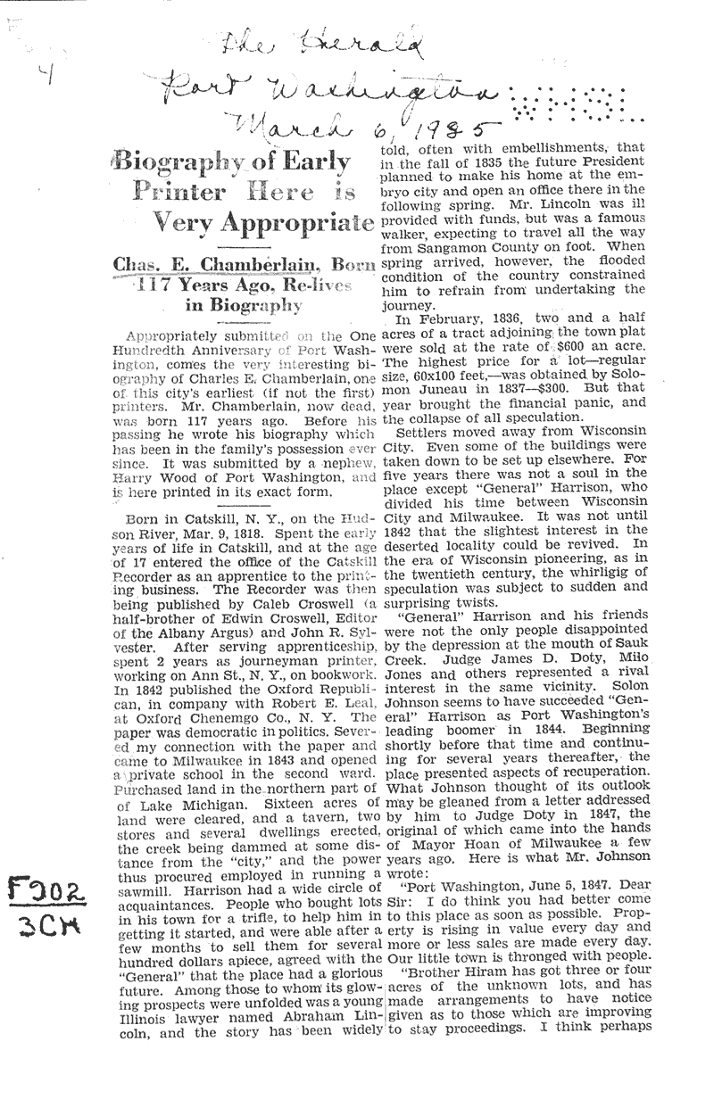 Biography of early printer here is very appropriate | Newspaper Article ...