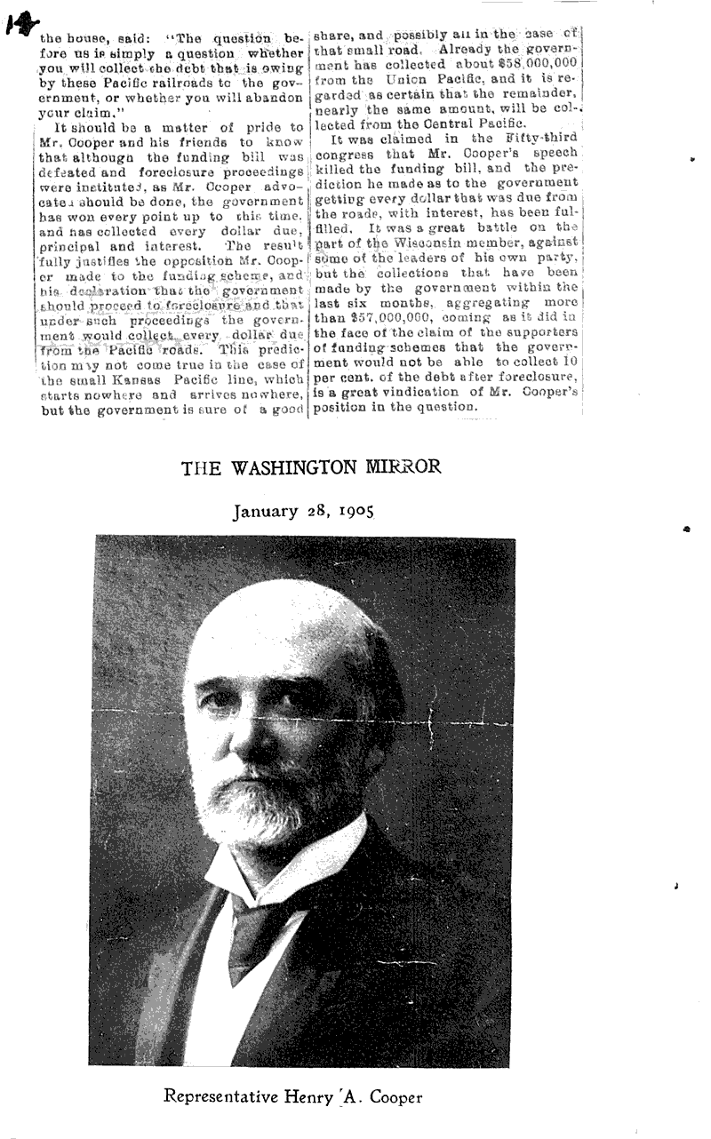 Representative Henry A. Cooper | Newspaper Article/Clipping | Wisconsin ...