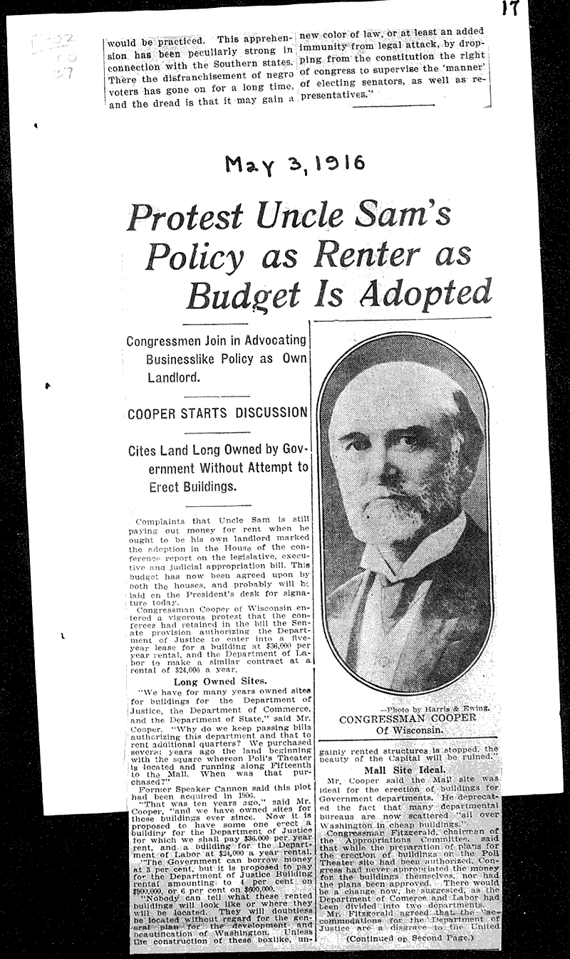 Protest Uncle Sam's policy as renter as budget is adopted | Newspaper ...