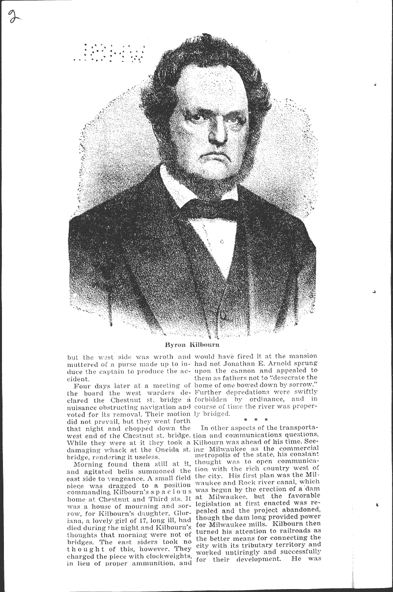 Milwaukee's debt to Byron Kilbourn who turned a swamp into a city ...