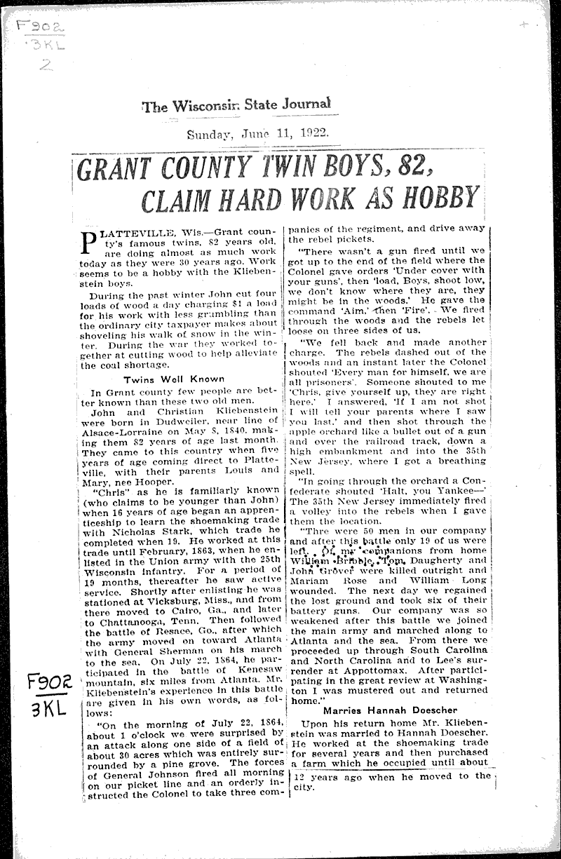 Grant County twin boys, 82, claim hard work as hobby | Newspaper ...