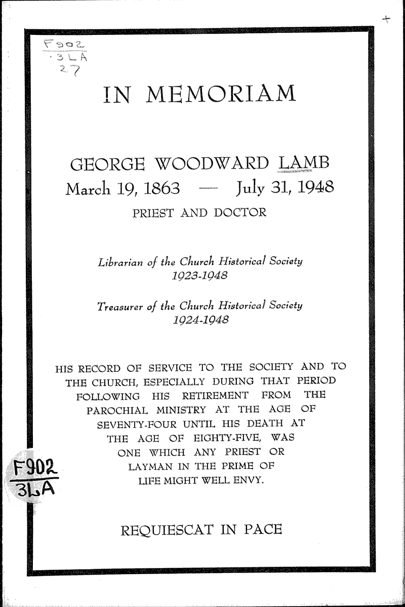 In memoriam | Newspaper Article/Clipping | Wisconsin Historical Society