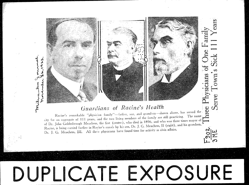 Three physicians of one family serve town's sick 111 years | Newspaper ...