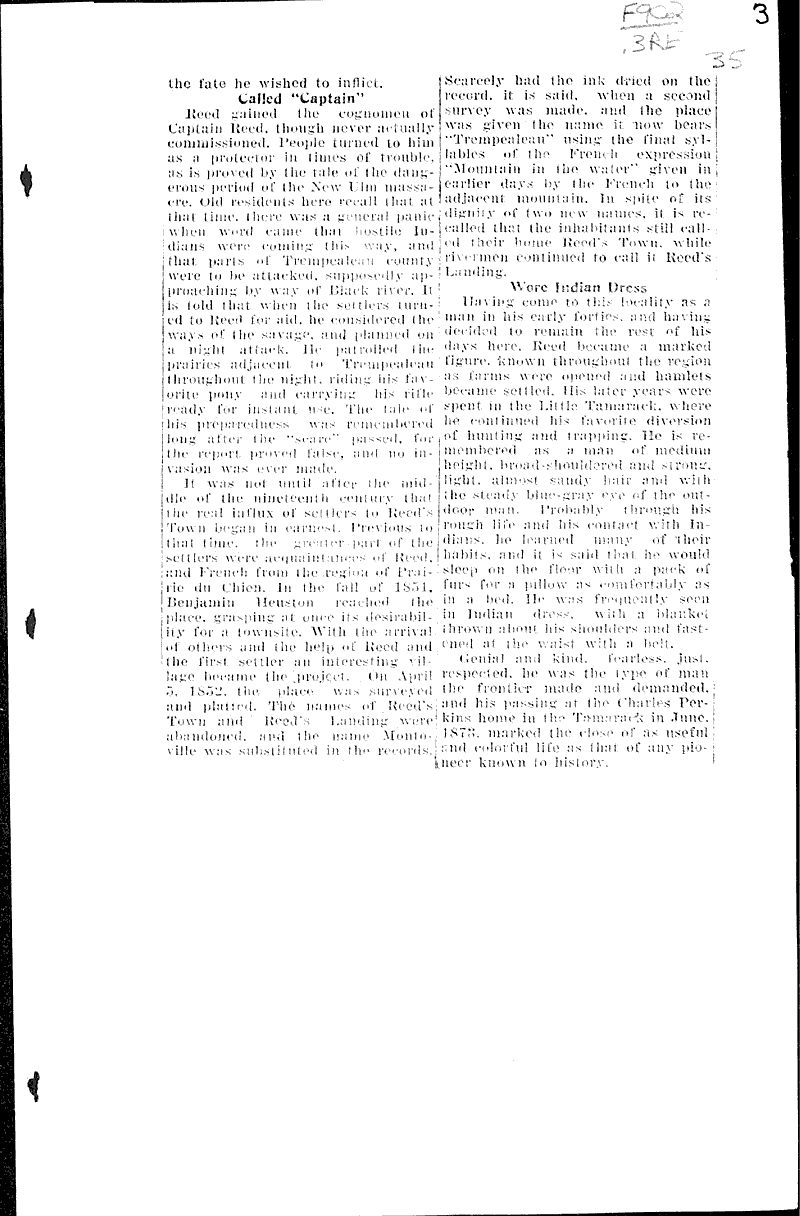 Pioneer james reed was a pacifist but a good shot as well | Newspaper ...