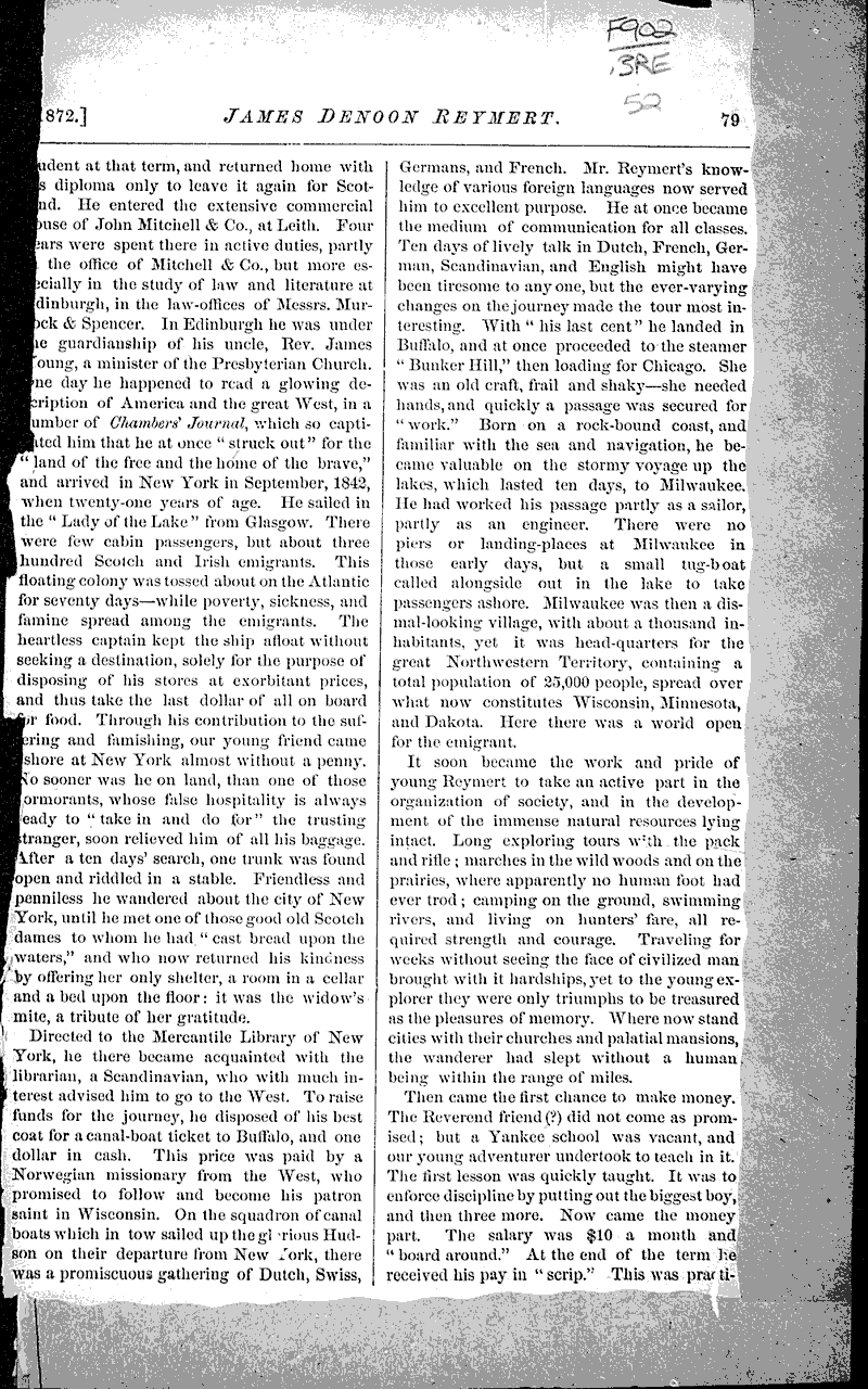 James Denoon Reymert | Newspaper Article/Clipping | Wisconsin ...