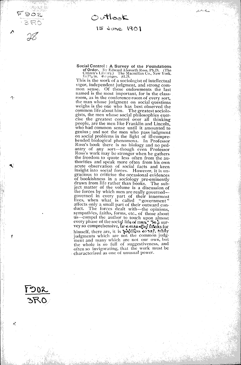 Social control: a survey of the foundations of order | Newspaper ...