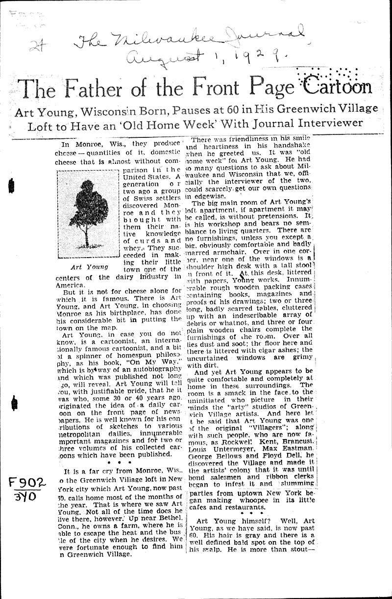 The father of the front page cartoon | Newspaper Article/Clipping ...