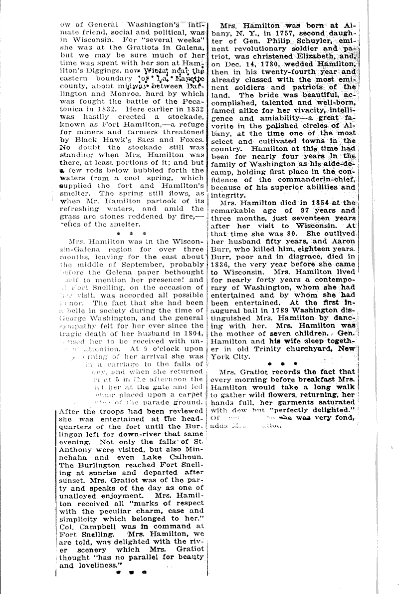 Mrs. Alexander Hamilton's visit to Wisconsin in 1837, not in 1838, as ...