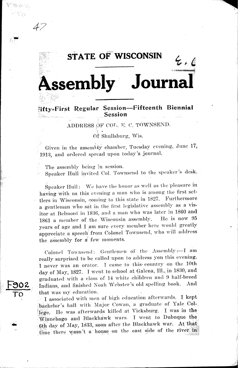 State of Wisconsin. Assembly journal | Newspaper Article/Clipping ...