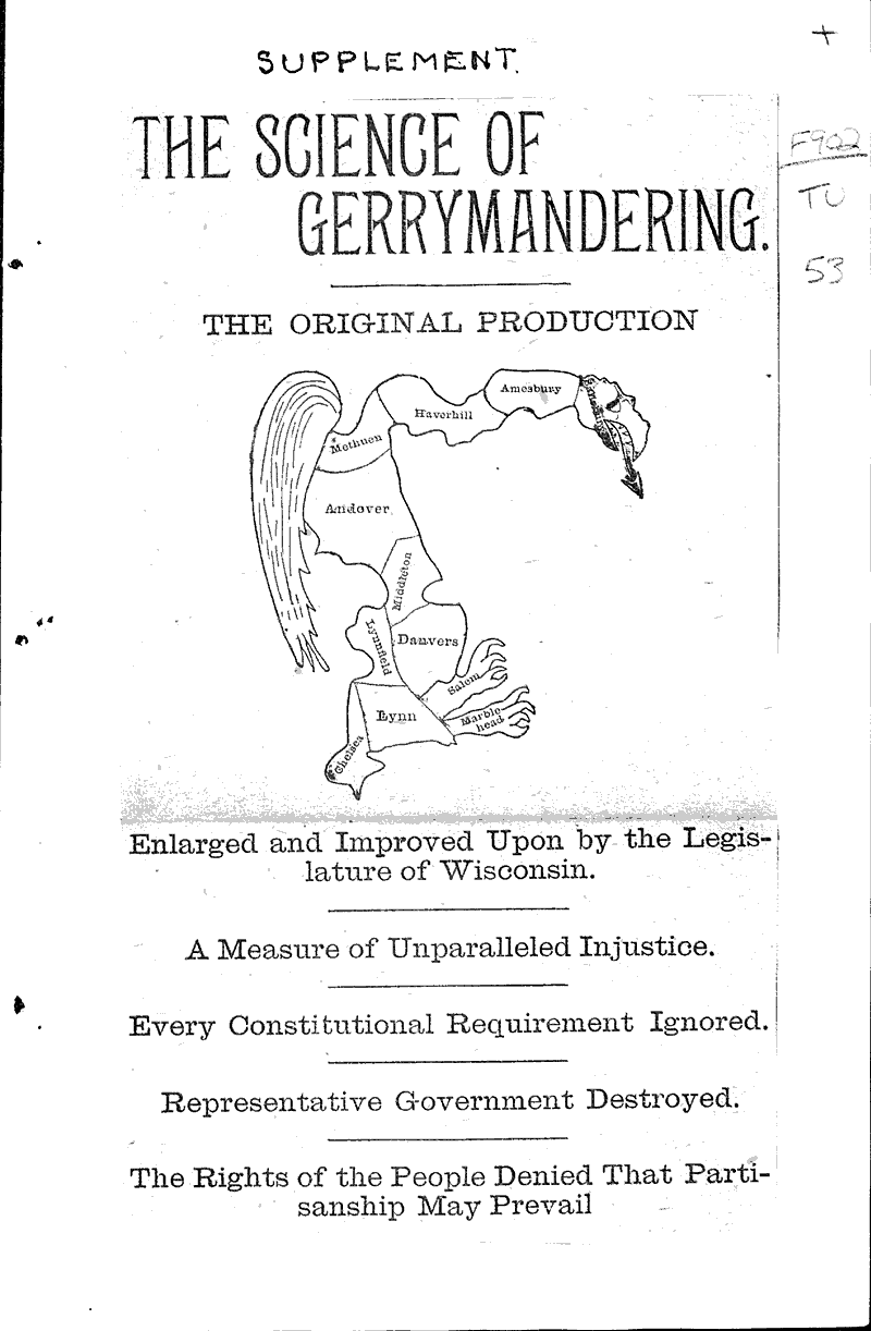 The science of gerrymandering | Newspaper Article/Clipping | Wisconsin Historical Society