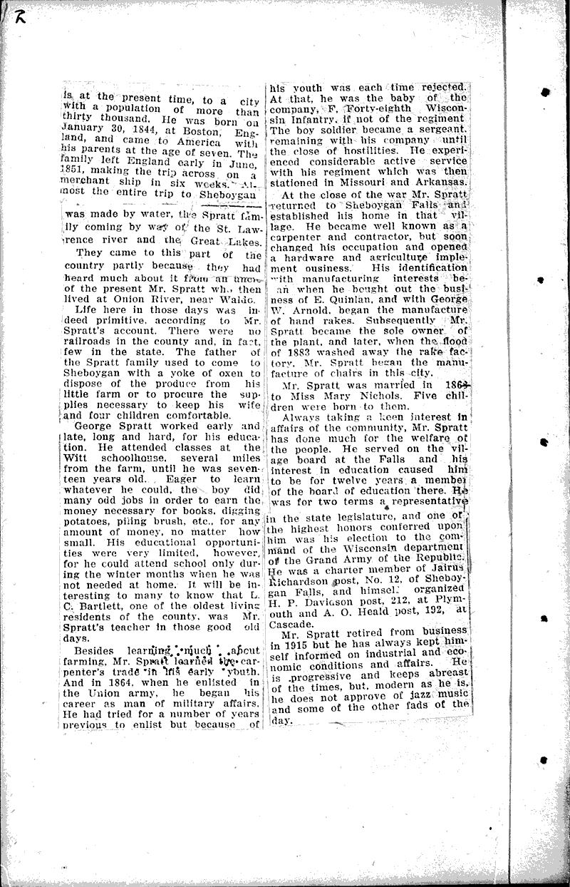 Hon. George W. Spratt again honored by G.A.R. at reunion | Newspaper ...