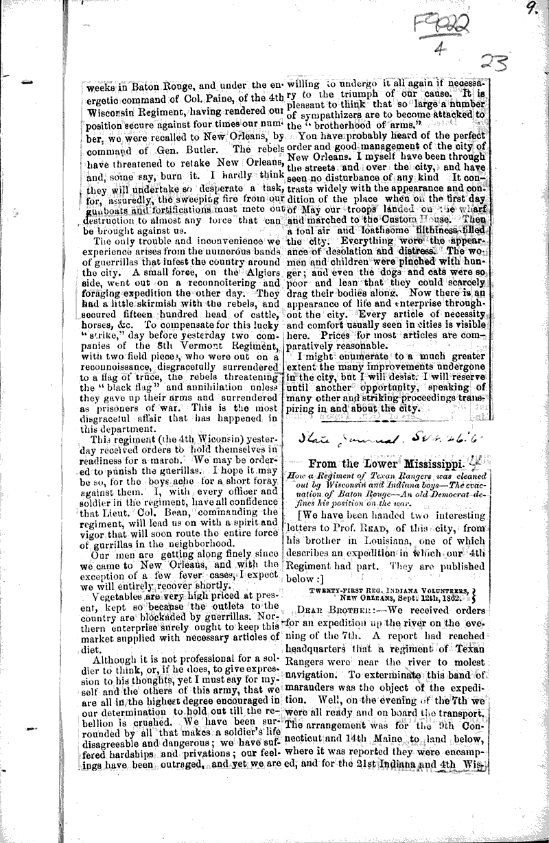 Army correspondence | Newspaper Article/Clipping | Wisconsin Historical ...