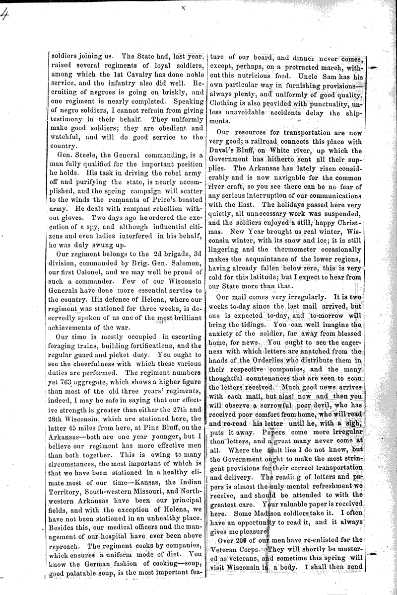 From the 9th Wisconsin Vol. Infantry | Newspaper Article/Clipping ...