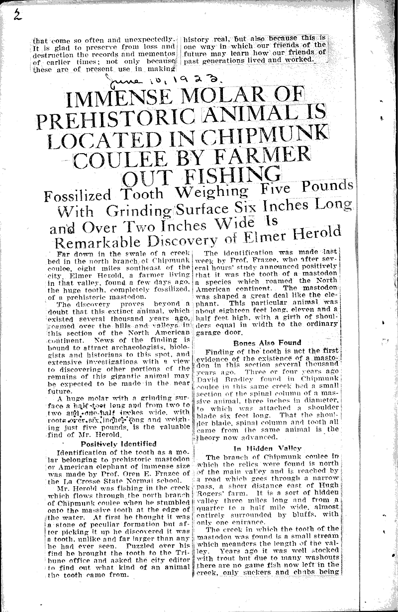 Many relics are given to Normal | Newspaper Article/Clipping ...