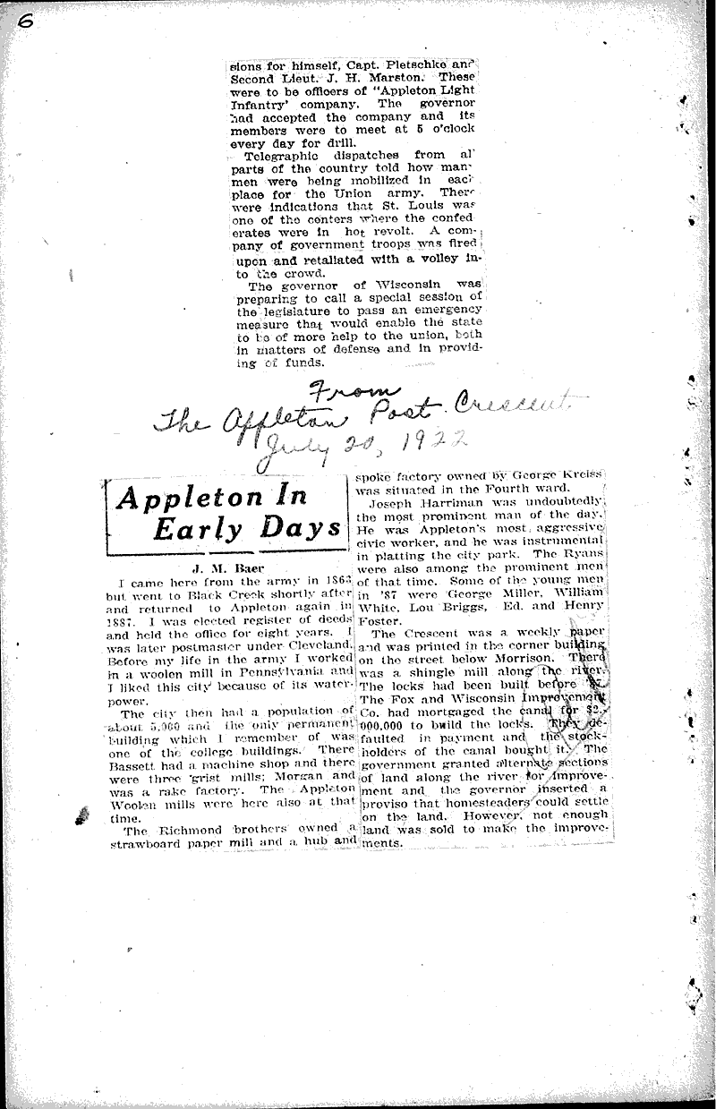 Civil War day papers paid with wood and ham | Newspaper Article ...