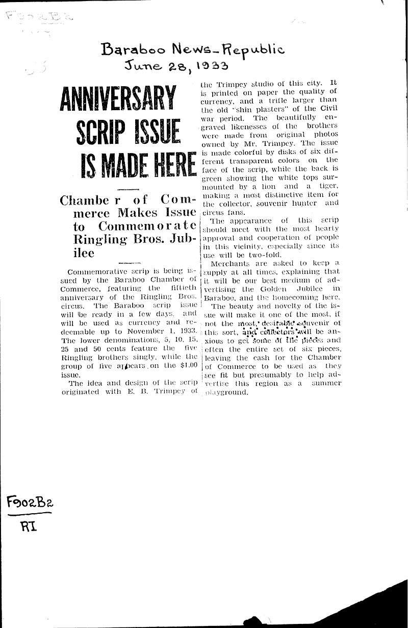 Anniversary scrip issue is made here | Newspaper Article/Clipping ...