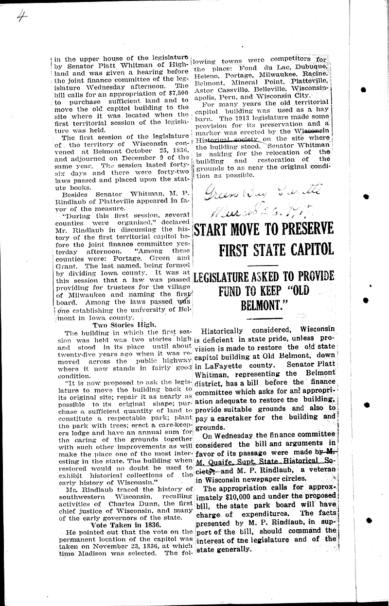 Plan to restore old capitol building at Belmont | Newspaper Article ...