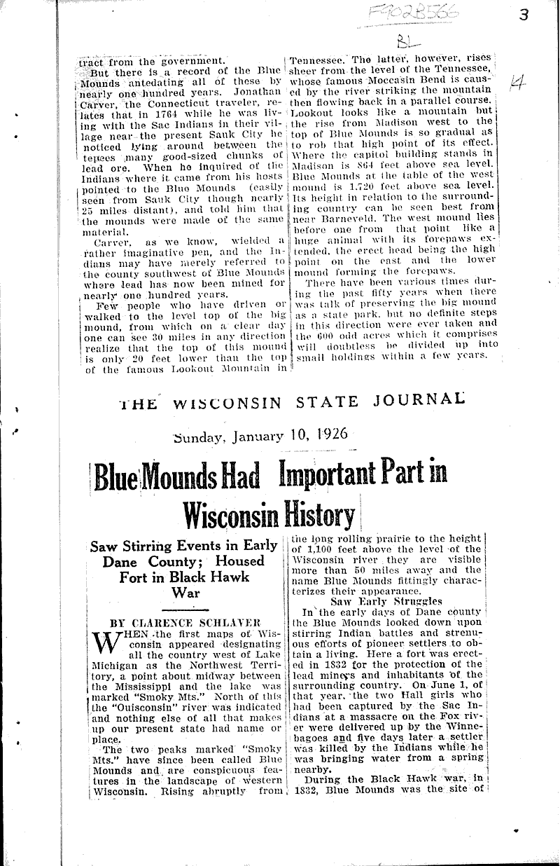 Plan to plat Blue Mound recalls similar attempt made in early eighties ...