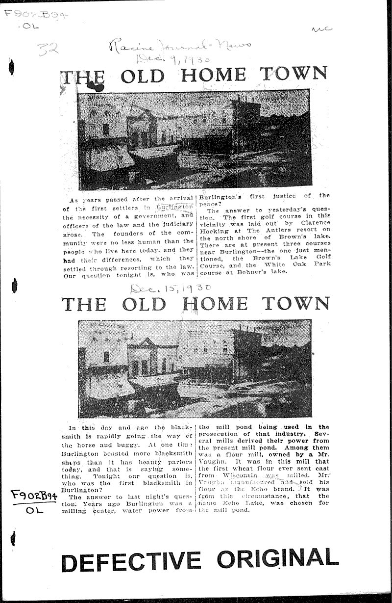 The old home town | Newspaper Article/Clipping | Wisconsin Historical ...