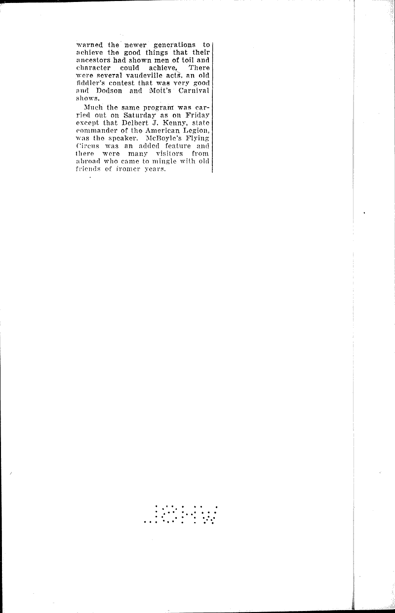 Peddler discovered Linden in 1827 | Newspaper Article/Clipping ...