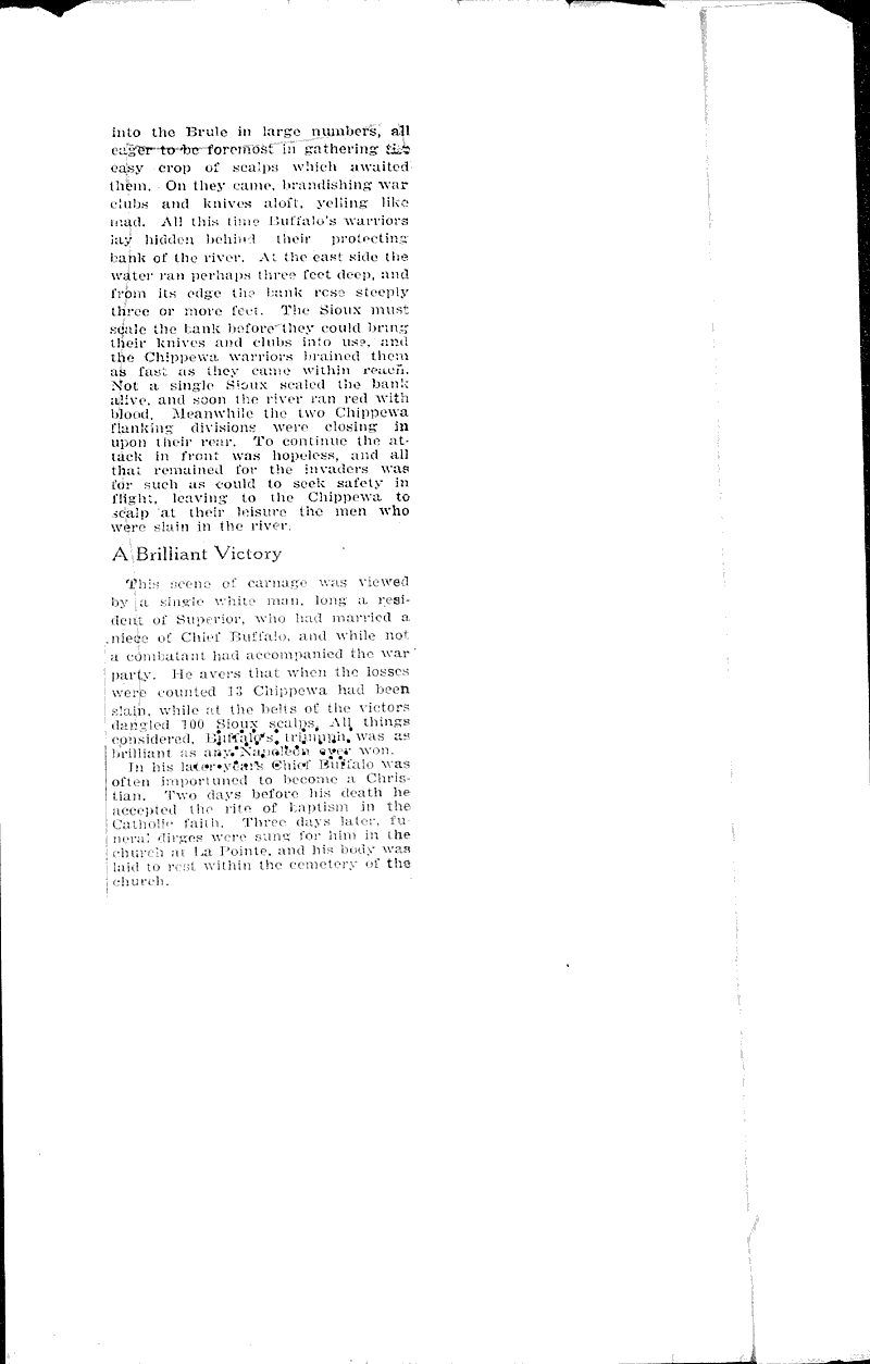 How Chief Buffalo's strategy out-generaled Sioux invaders | Newspaper ...