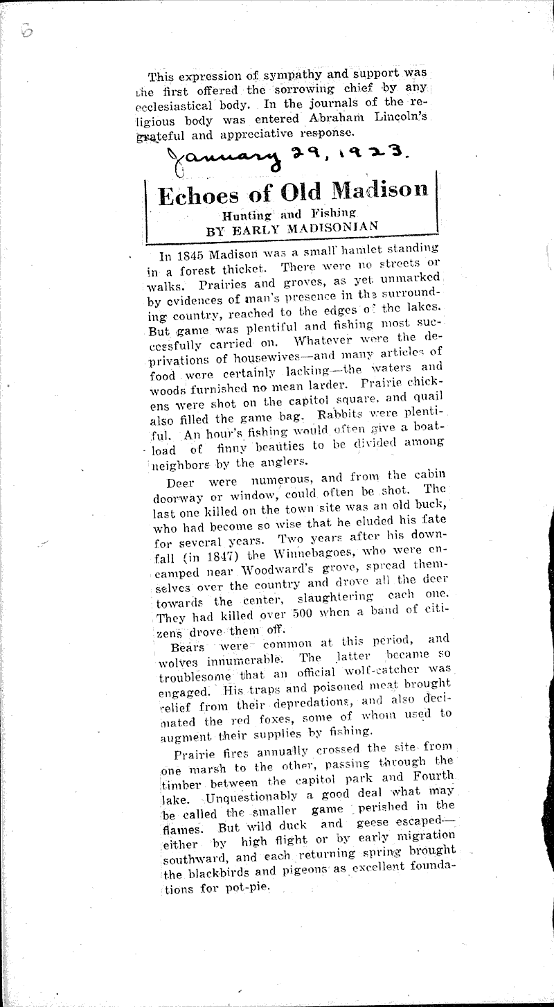 Hunting and Fishing | Newspaper Article/Clipping | Wisconsin Historical ...