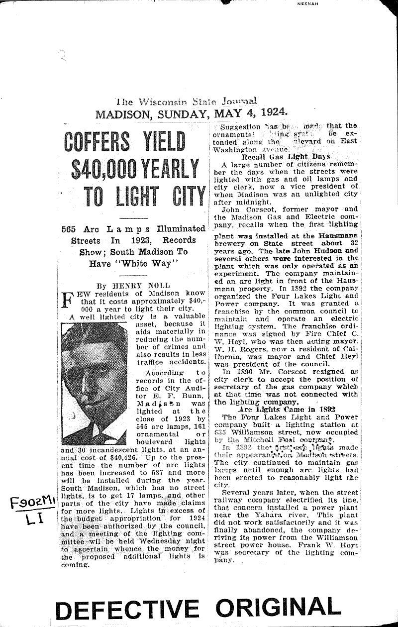 Coffers yield $40,000 yearly | Newspaper Article/Clipping | Wisconsin ...