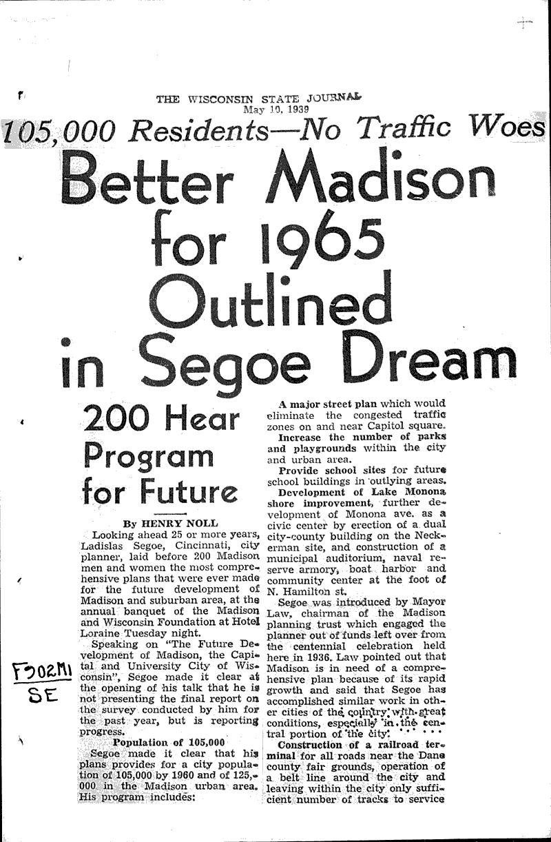 Better Madison for 1965 outlined in Segoe dream | Newspaper Article ...