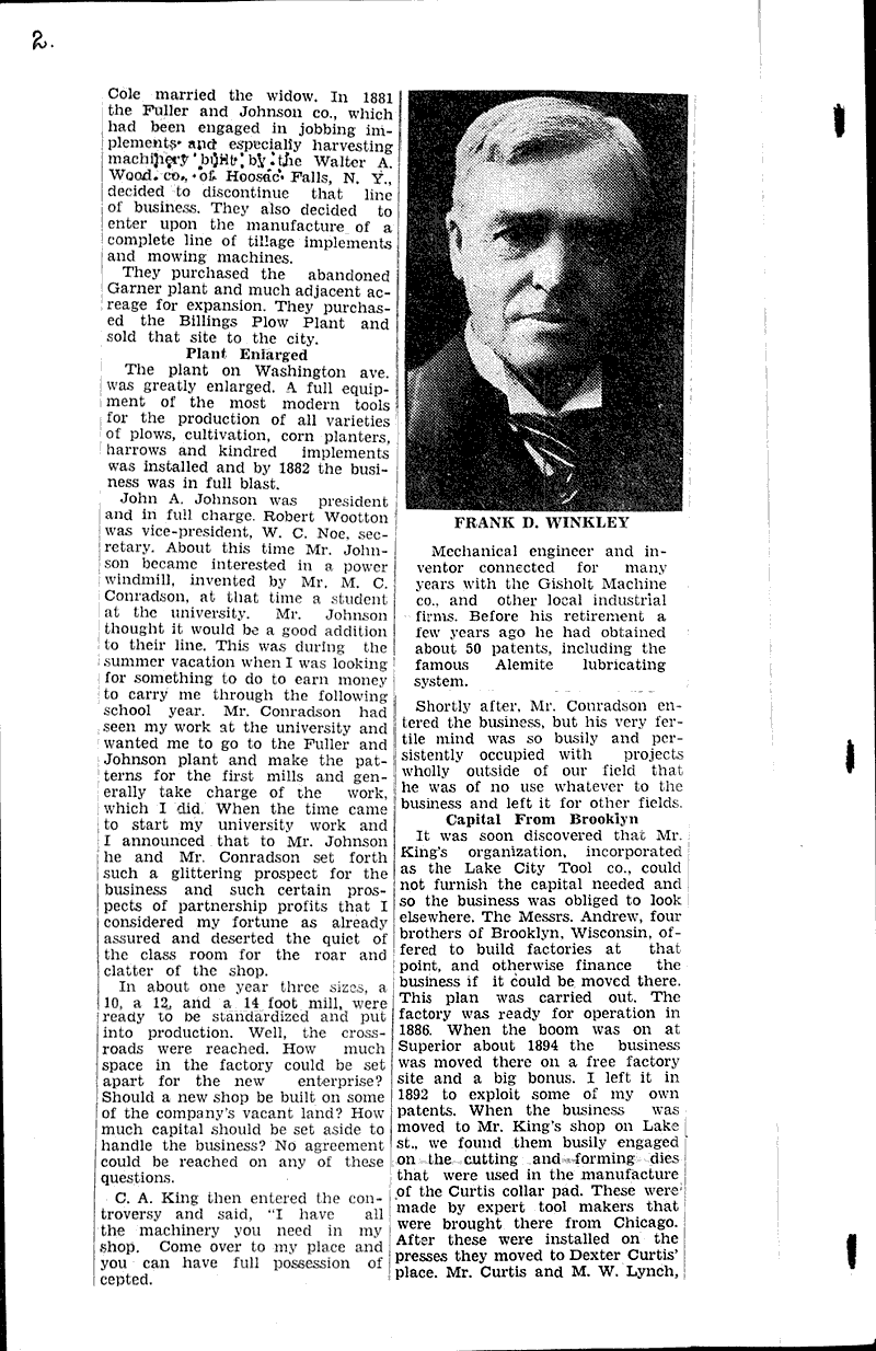 Early industrial development | Newspaper Article/Clipping | Wisconsin ...