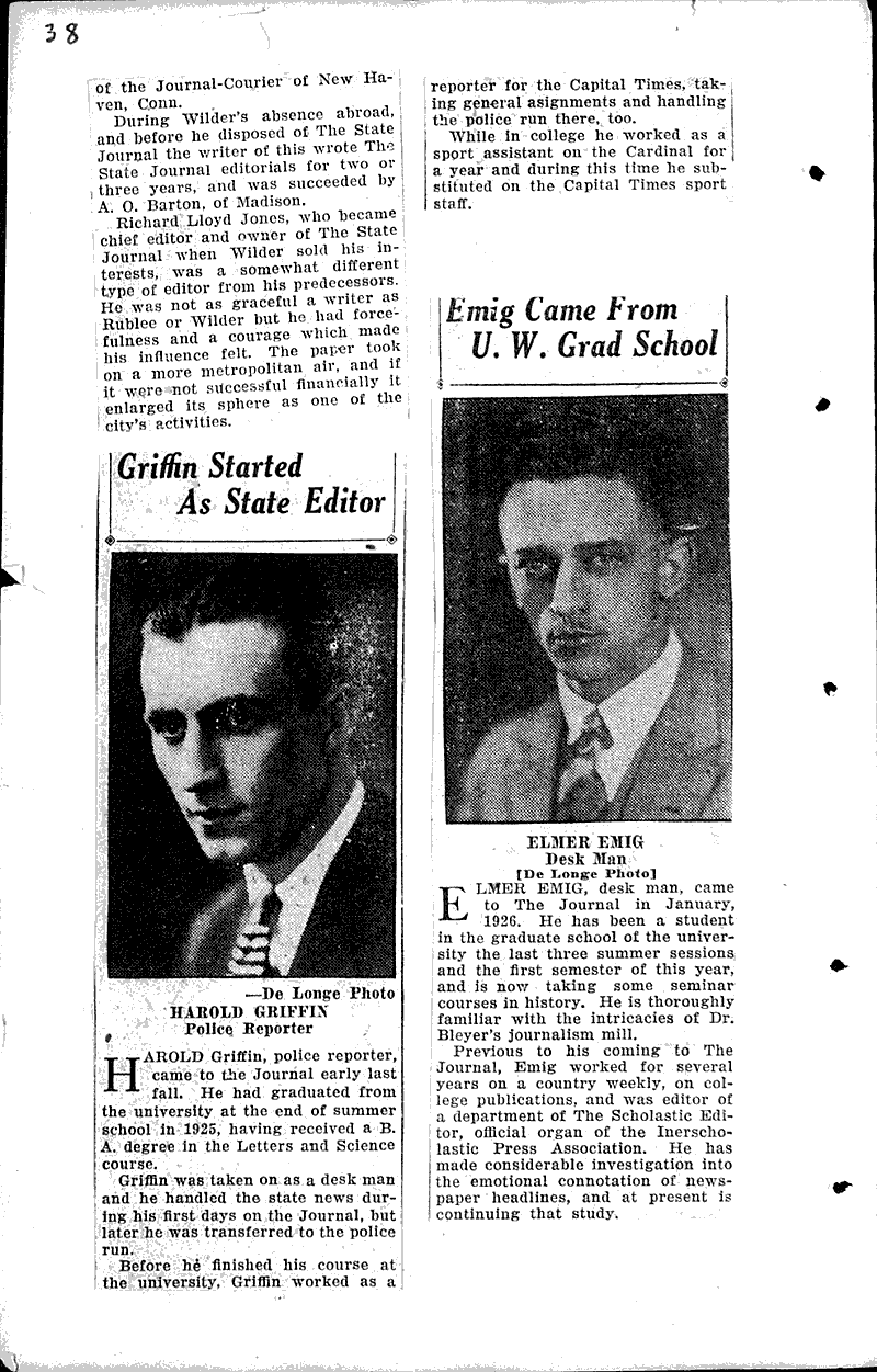 Emig came from U.W. grad school | Newspaper Article/Clipping ...