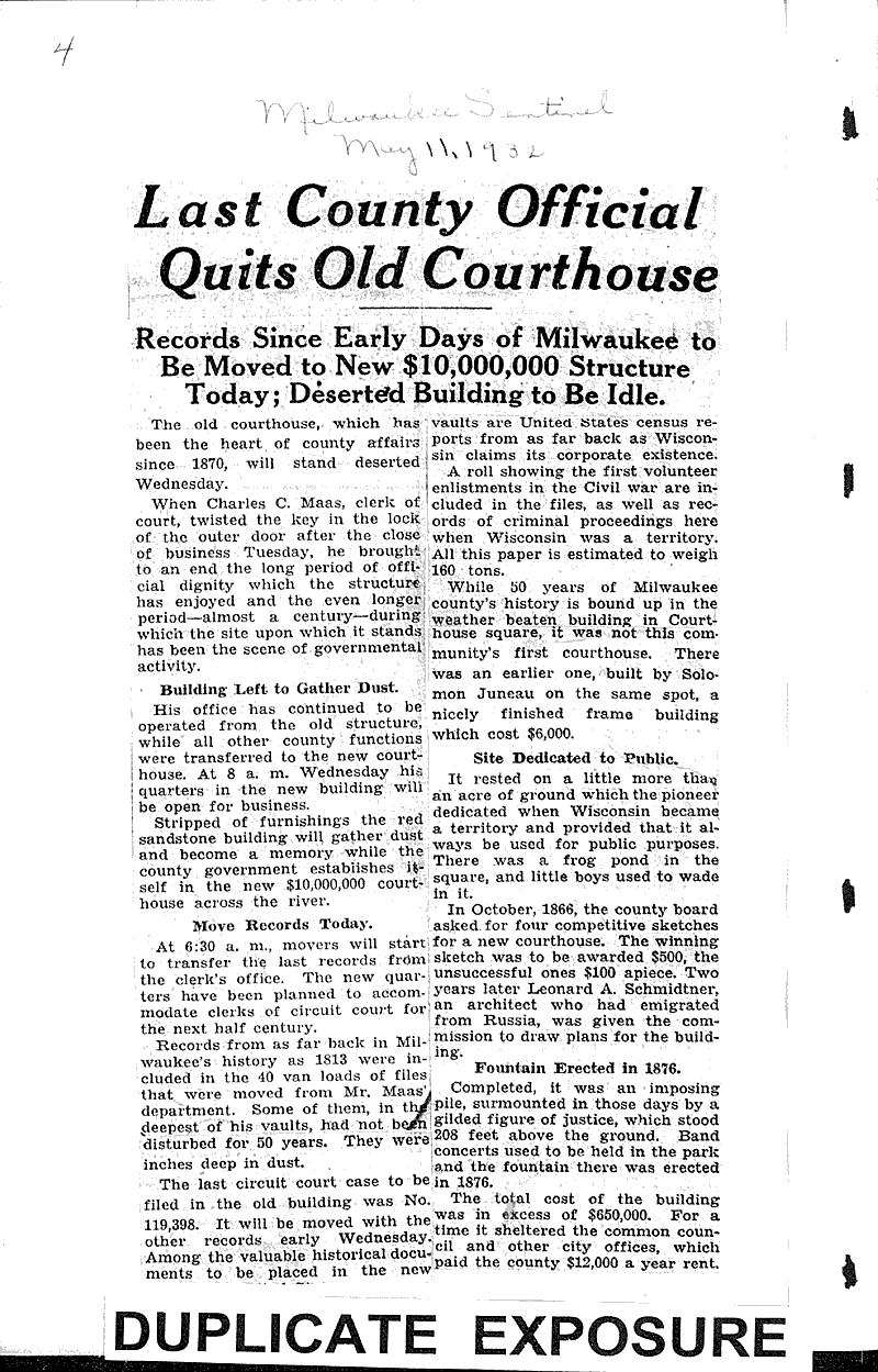 Last county official quits old courthouse | Newspaper Article/Clipping ...