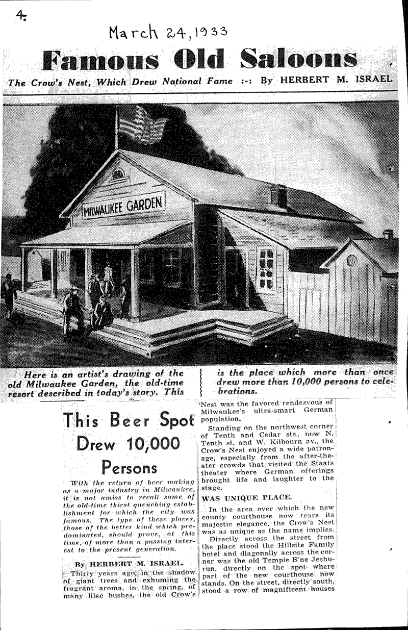 Famous Milwaukee saloons | Newspaper Article/Clipping | Wisconsin ...