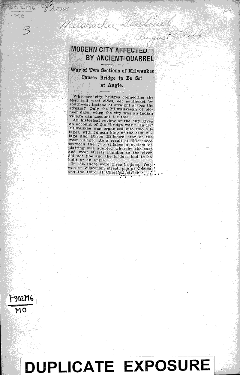 Modern city affected by ancient quarrel | Newspaper Article/Clipping ...