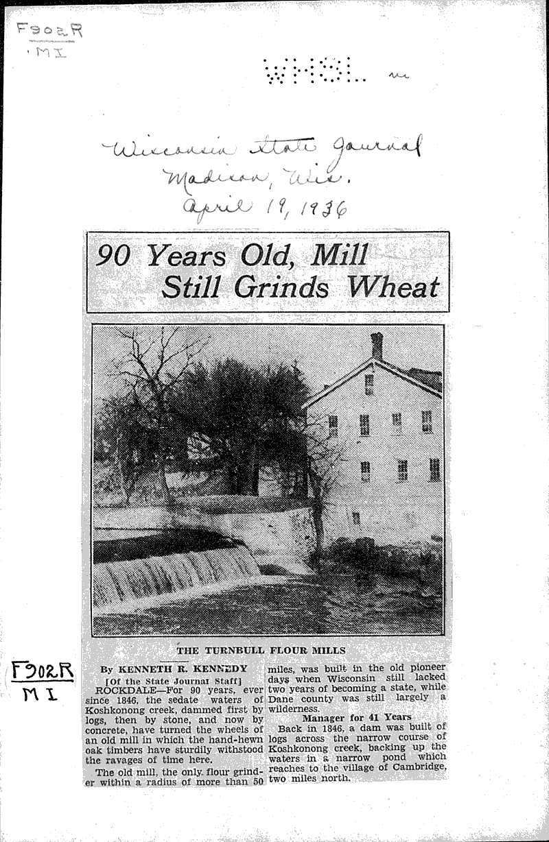 90 years old, mill still grinds wheat | Newspaper Article/Clipping ...