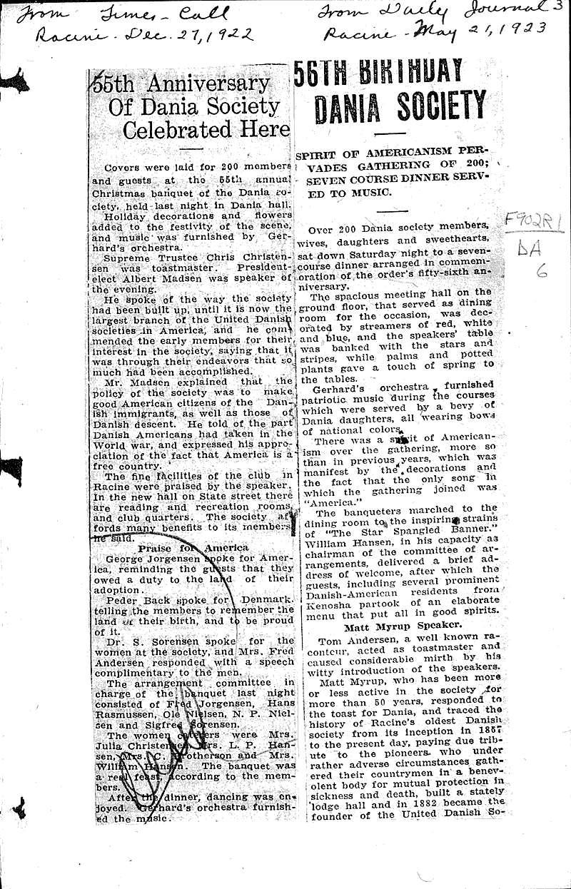 55th anniversary of Dania Society celebrated here | Newspaper Article ...