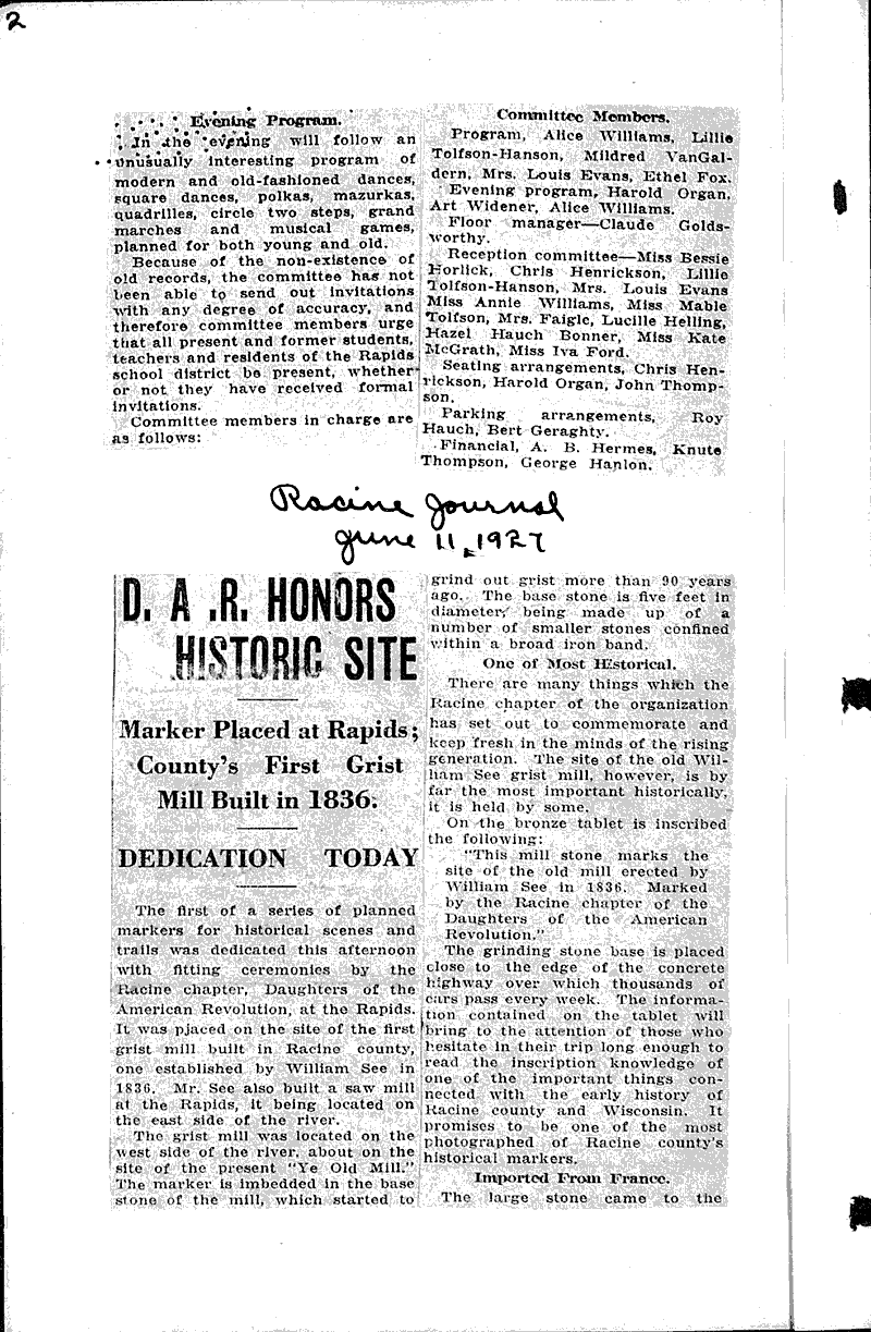 Rapids district to hold reunion saturday at dam | Newspaper Article ...