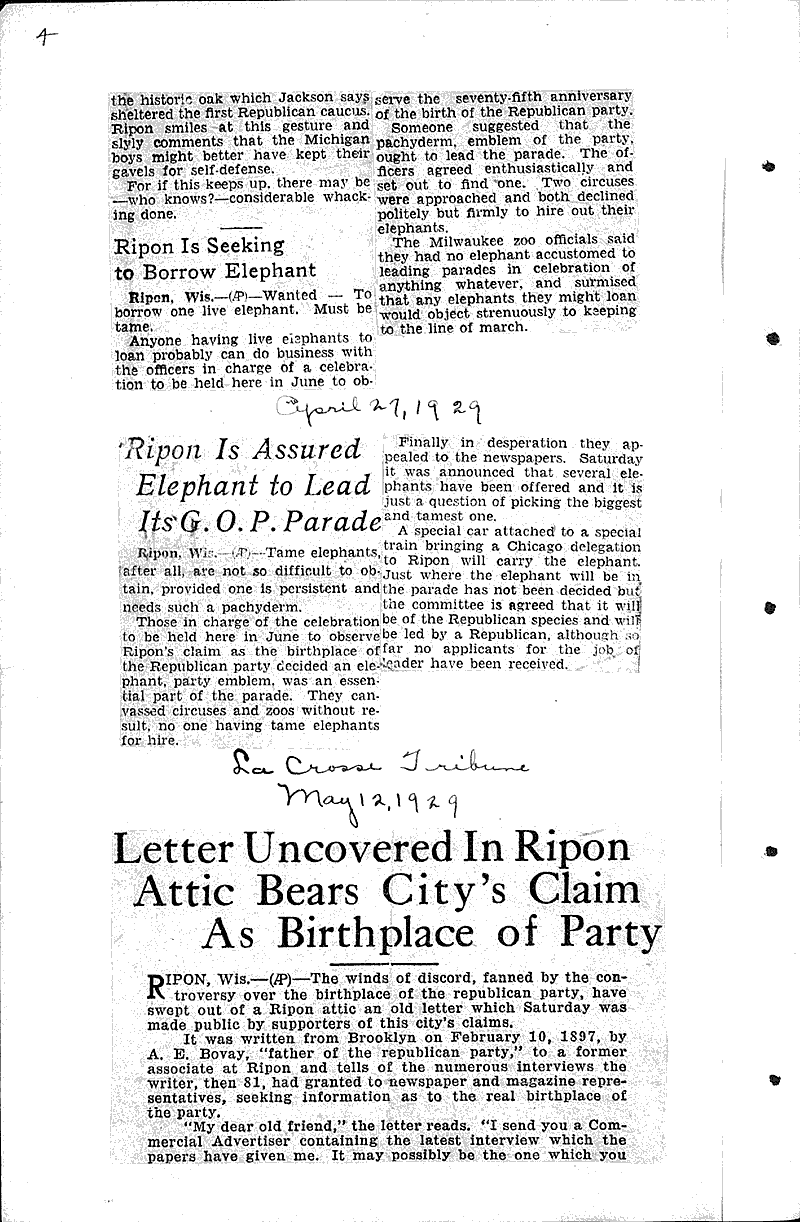 Jackson gives oaken gavels | Newspaper Article/Clipping | Wisconsin ...