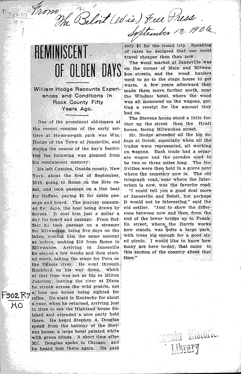 Reminiscent of olden days | Newspaper Article/Clipping | Wisconsin ...