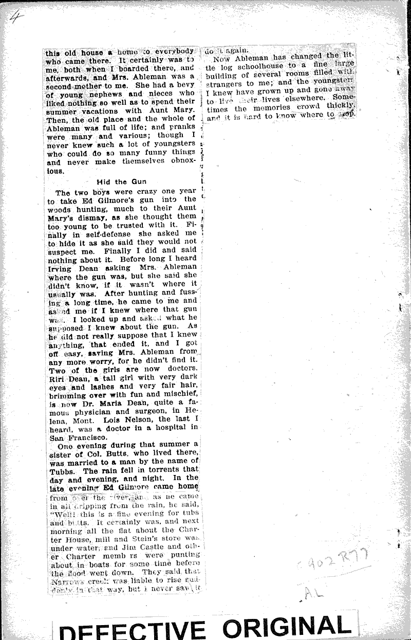 Recollections of Ableman in the early days | Newspaper Article/Clipping ...