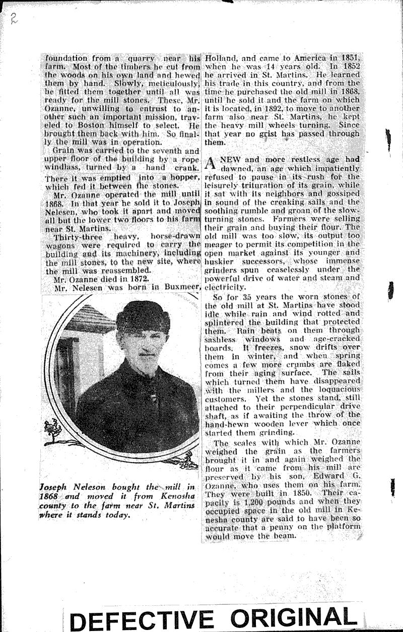 When wind ground Wisconsin grain | Newspaper Article/Clipping ...